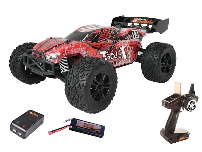 DF-Models RC Fahrzeug Twister - RTR Truggy, 1:10, 4 WD, Fertigmodell, 2 ...