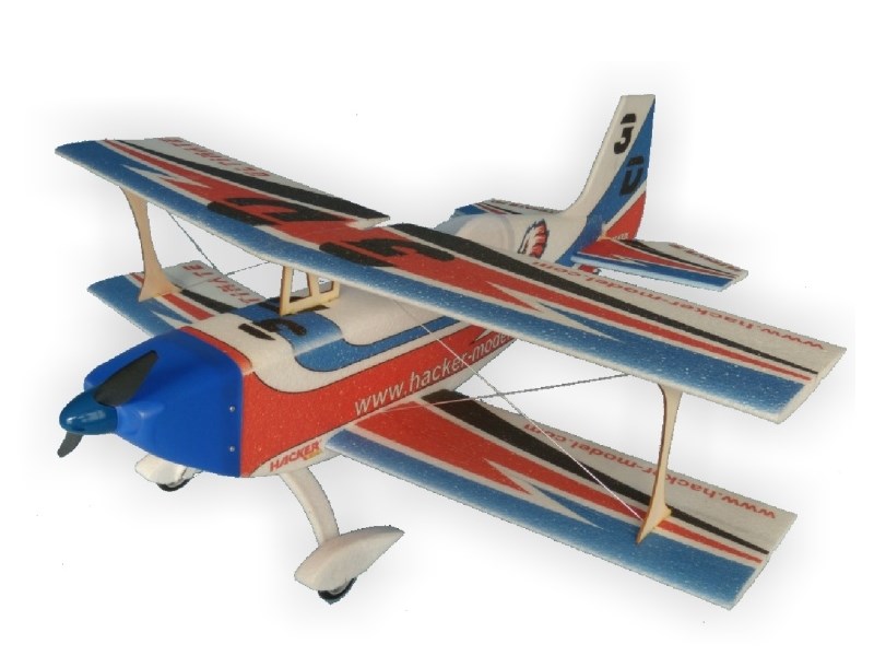 Hacker RC Flugzeug ULTIMATE 3D ARF Blau Doppeldecker, 1000 mm, EPP - RC ...